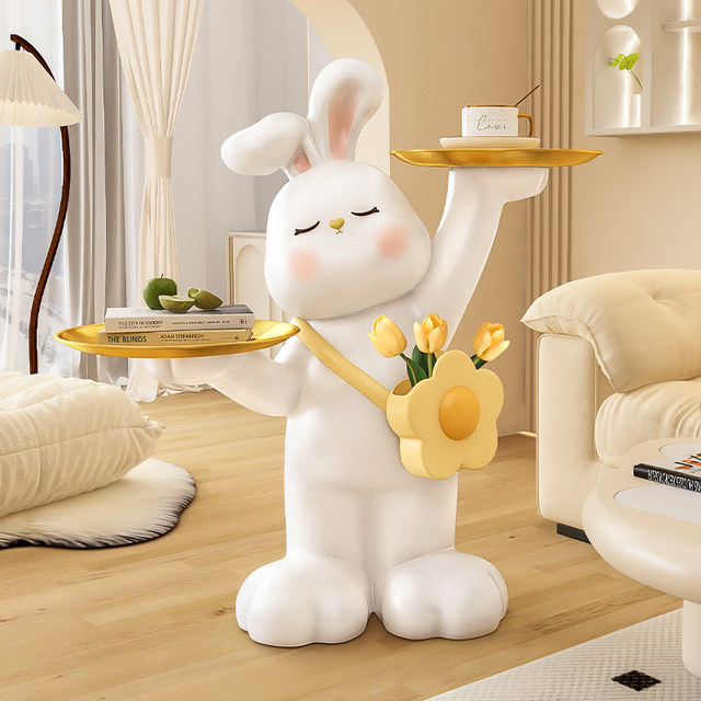 Rabbit coffee table living room home side table shelf TV cabinet ...