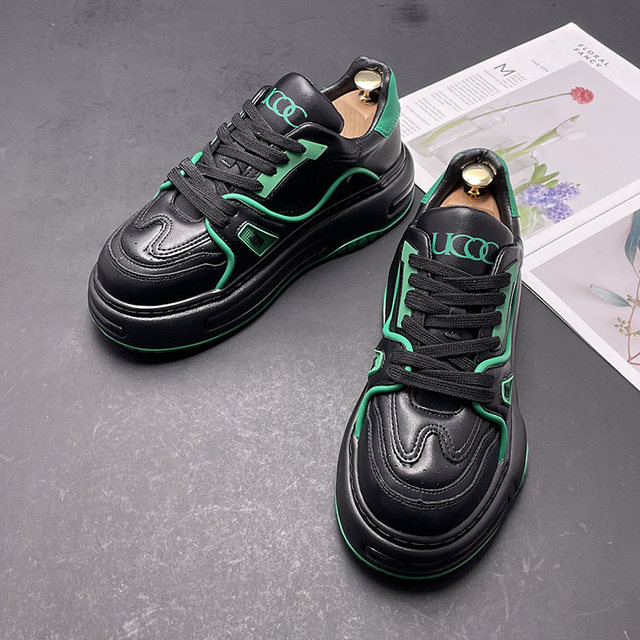 Men's shoes with inner height increase dad shoes winter new men's thick ...