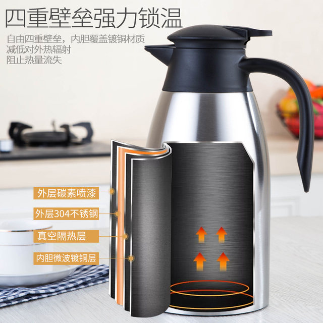 304 Stainless Steel Inspection kettle Large -capacity Thermal Bottle Hotel Board Gift Customized ...