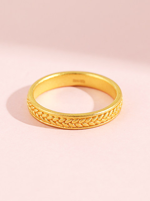 Ancient gold ring 999 pure gold spike safe couple pair 2024 new solid ...