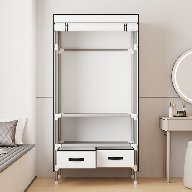 Wardrobe simple single cloth wardrobe modern simple thickened steel ...