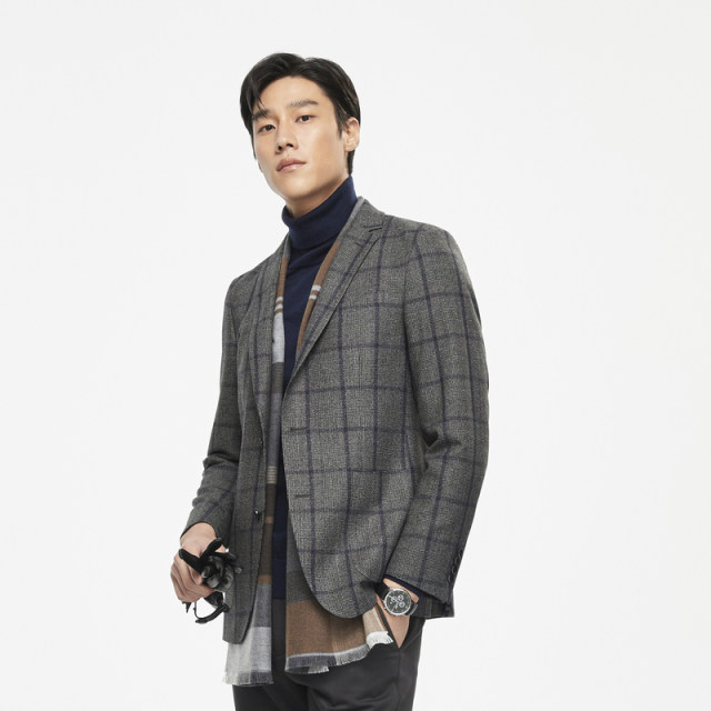 Youngor suit autumn new men's business casual slim wool youth formal ...