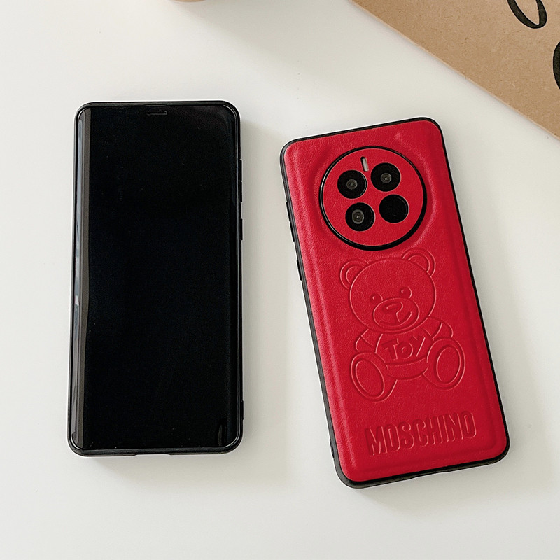 Trendy Moschino Teddy Bear Suitable for Honor Phone Case Genuine Leather Magic4Pro Full Coverage ...