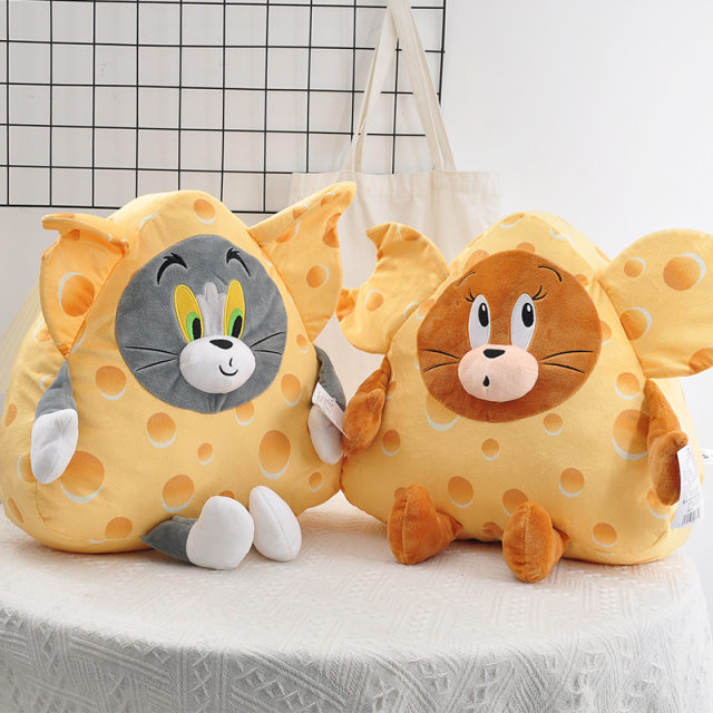 Genuine Tom and Jerry Cheese Cheese Plush Doll Sleeping Pillow Tom Cat ...