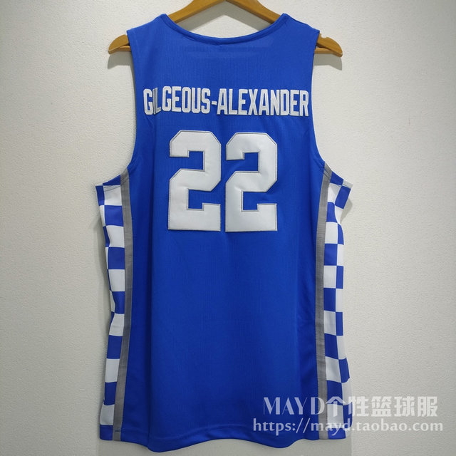 Shejil Jessia Alexander SGA jersey Kentucky University embroidered ...