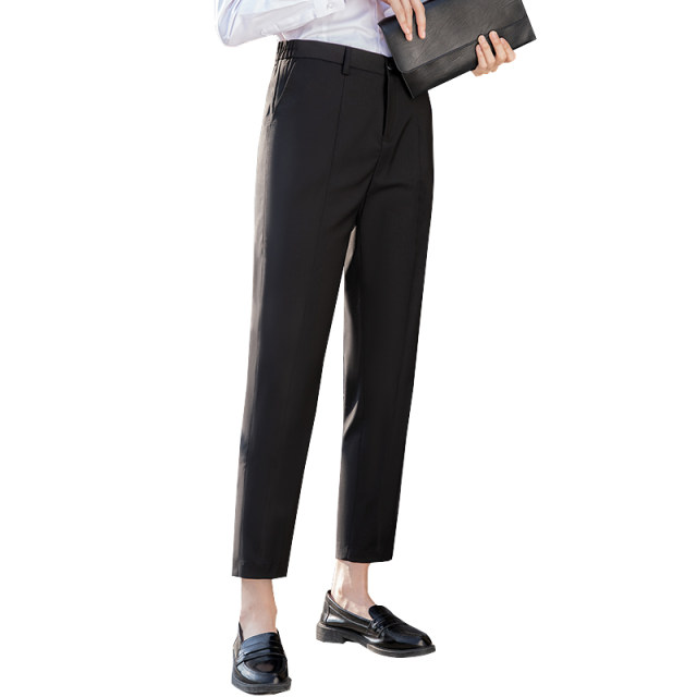 Autumn women's OL black high-waisted professional trousers women's ...