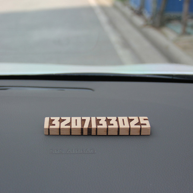 Solid wood parking plate three-dimensional effect personalized ...