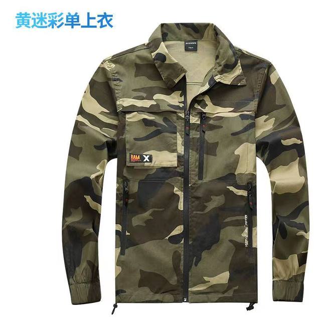 Work clothes tops men's summer pure cotton labor protection work ...