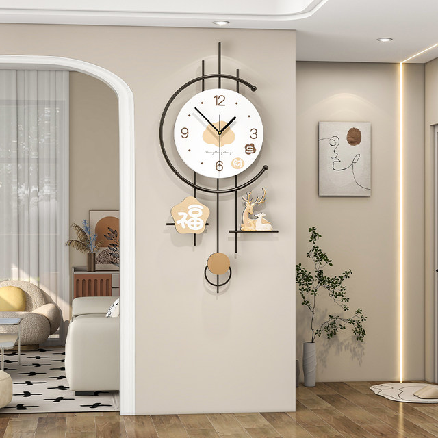 Simple modern atmosphere 2023 new Internet celebrity living room clock ...