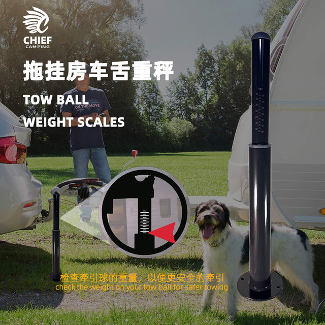 Tongue weight scale for trailers and trailers, pressure measurement for ...