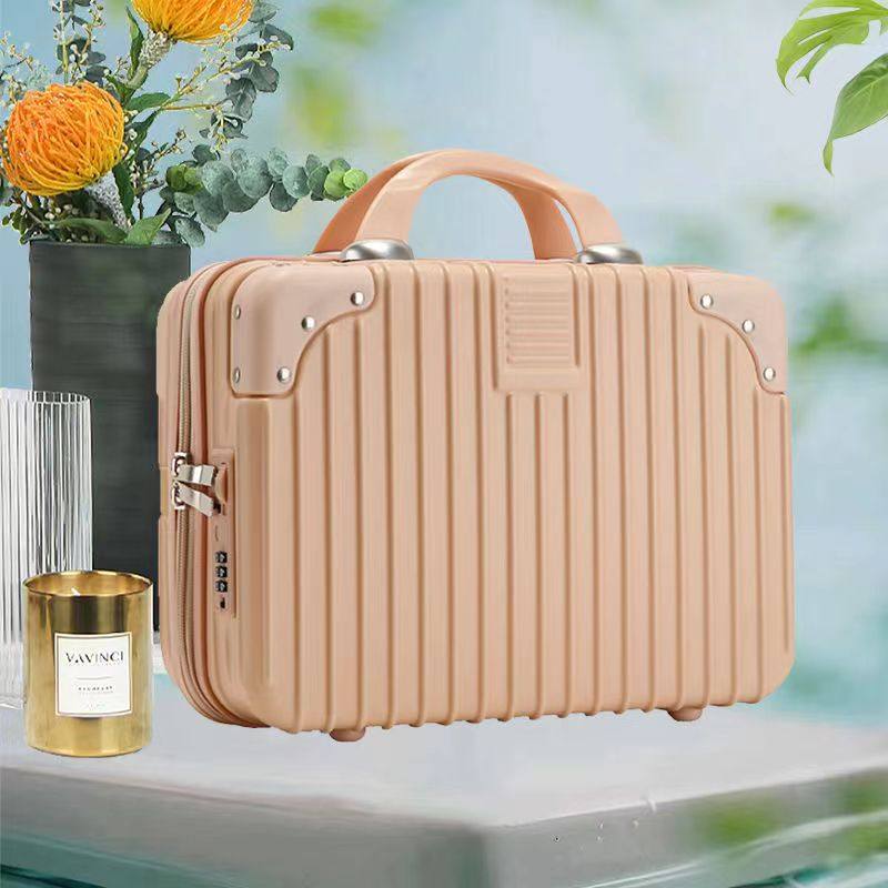 Small suitcase, women's portable makeup bag, portable cosmetics and ...