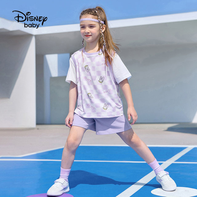 Disney girls summer sports suit 2024 summer new style children's quick ...
