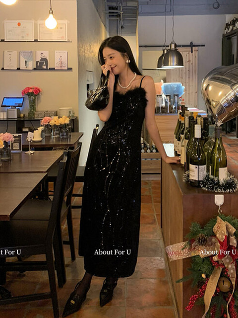 2024 Spring Women's Glittery Annual Party Evening Gown High-end ...