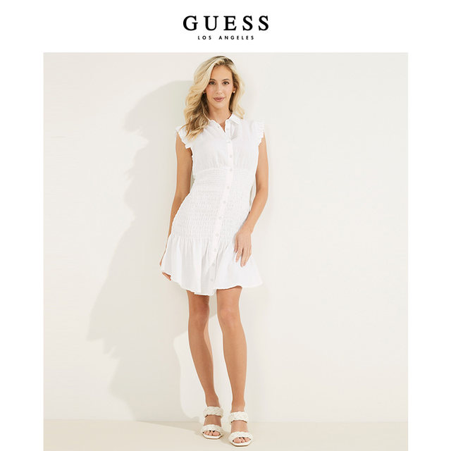 GUESS women's comfortable commuting small flying sleeves solid color ...