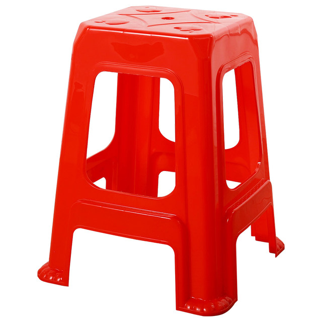 Factory batch ~ Red plastic stool thickened household living room ...