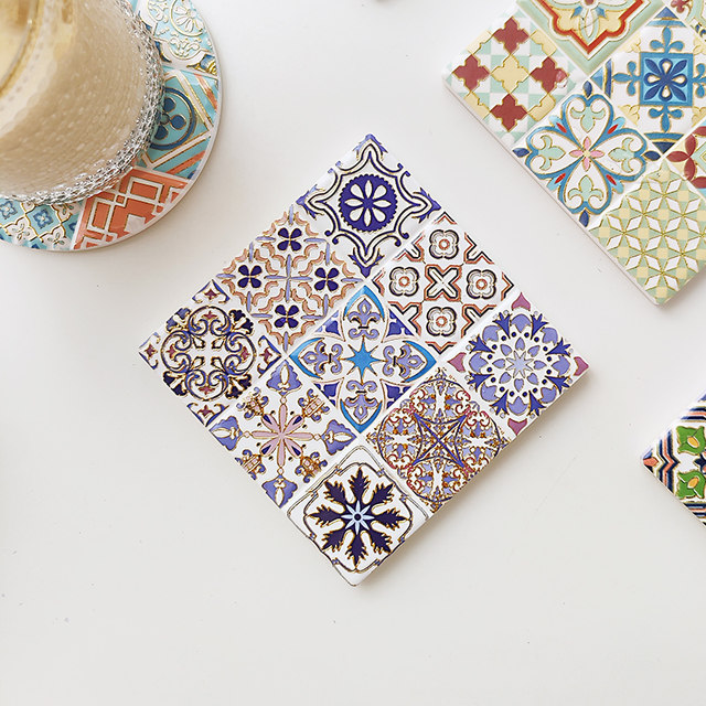 High face value light luxury blemish ceramic square embossed coating ...