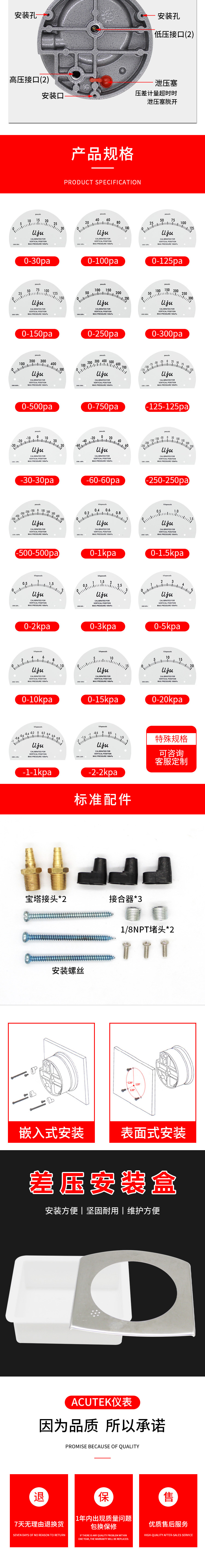 Dépoussiéreur électrostatique micro-tension te2000 manomètre différentiel 60pa | Liju Manomètre ...