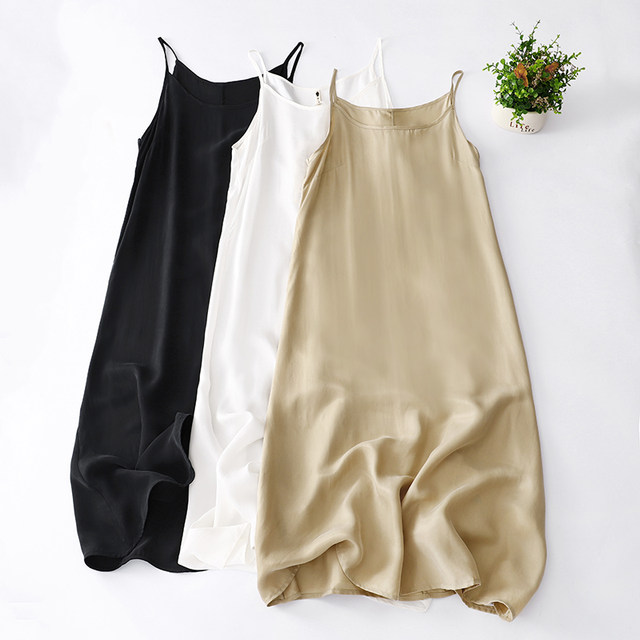 Clear warehouse leak ~ cotton and linen inner skirt women's summer mid ...