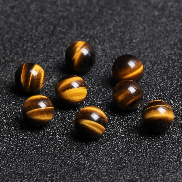 Class 7A natural yellow tiger eye stone loose bead tiger eyes DIY ...