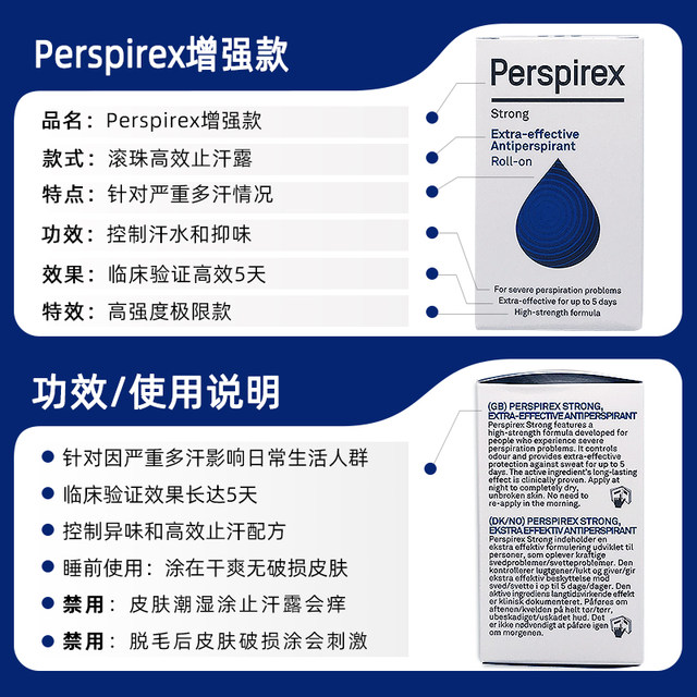 Perspirex antiperspirant, Danish antiperspirant underarm deodorant ...