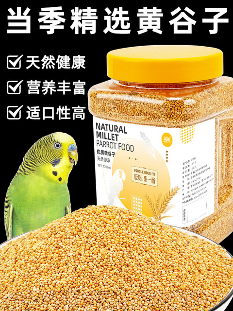 Parrot Bird Food Feed Yellow Millet Bird Food Birds Peony with Shells ...