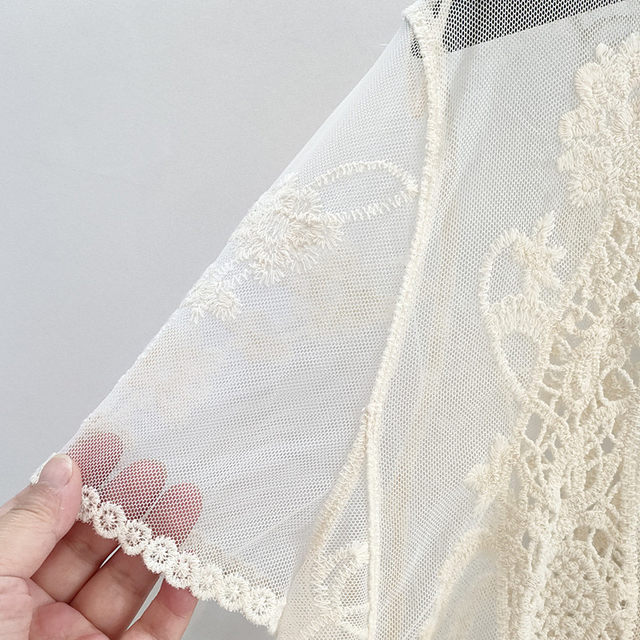 Lace top jacket foreign trade export single lace embroidered short ...