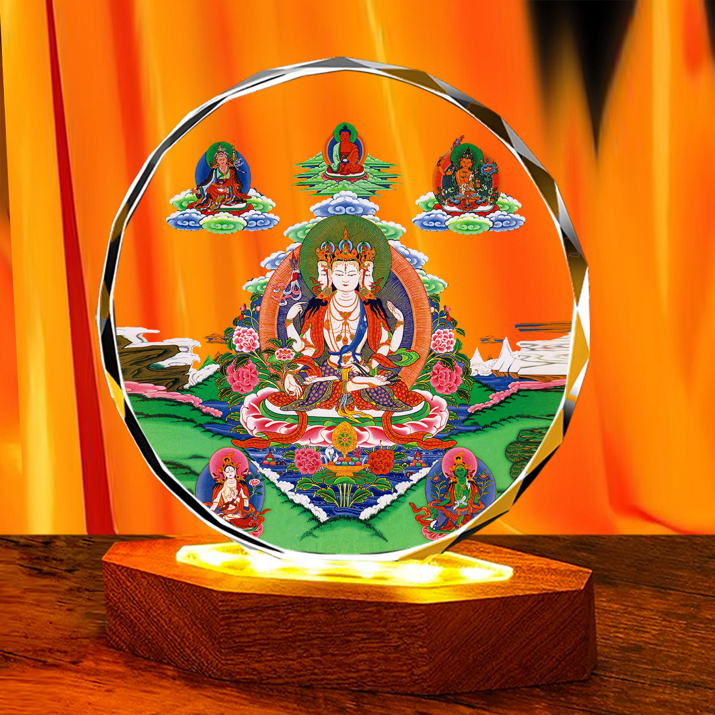 不空绢索观音菩萨画像见解脱西藏手绘唐卡佛像家用供奉结缘摆件台-淘宝网