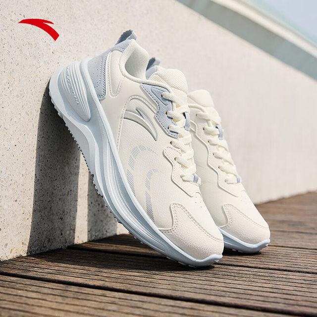 Anta leather women's shoes, speeding running shoes, gray 2025 new ...