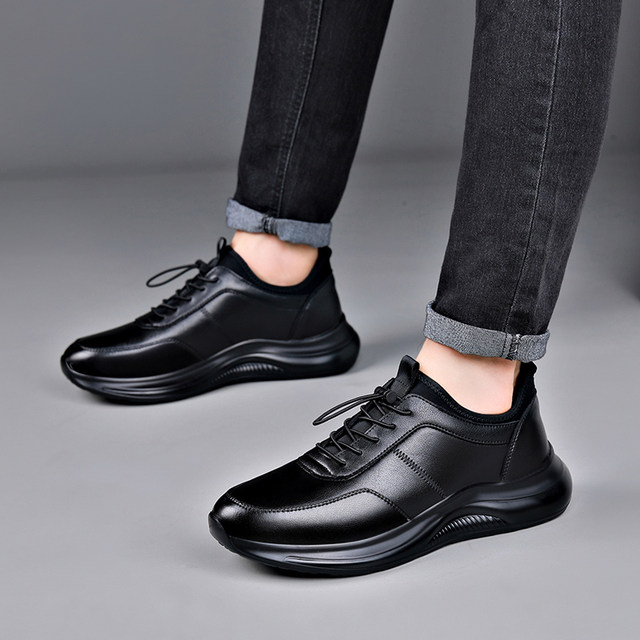 Spring casual leather shoes for men 2024 new style genuine leather and ...