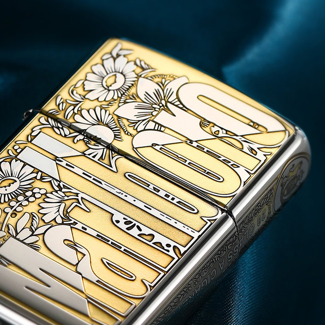 Official genuine Zippo lighter original genuine silver-plated Marlboro ...