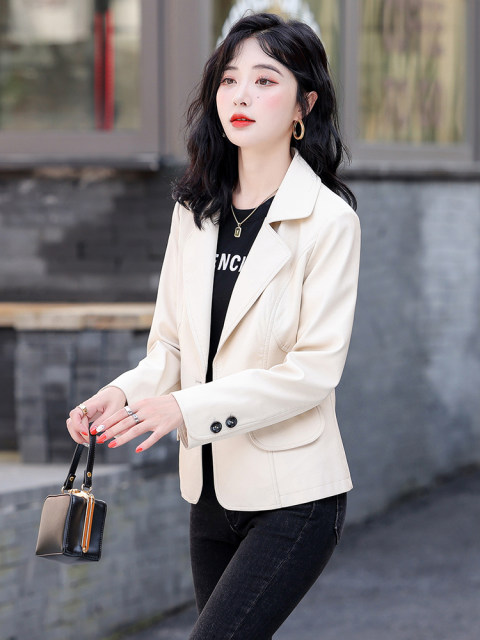 Spring and Autumn Haining genuine leather leather jacket for women ...