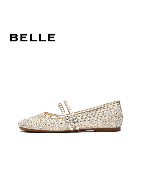 Belle women's shoes, fishing net shoes, French flat-sole Mary Jane ...