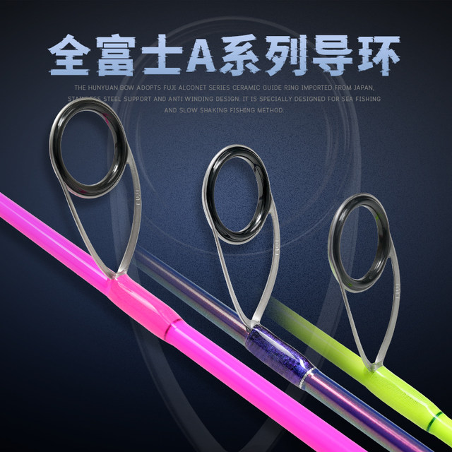 Guide solid Hunyuan bow 1.9 meters slow rocking iron plate rod Fuji ...