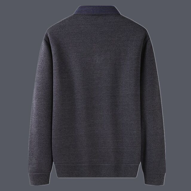 Autumn and winter men's large size sweater middle-aged fat dad plus ...