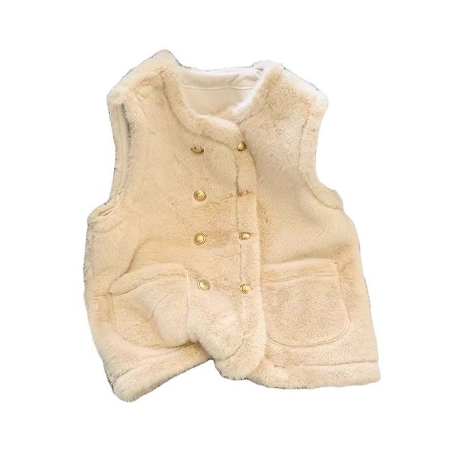 Small Xiangfeng double-breasted vest jacket for women in autumn and ...