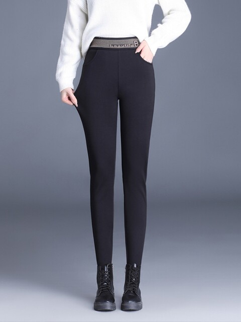 Extra thick lamb velvet high waist leggings for women in autumn and ...