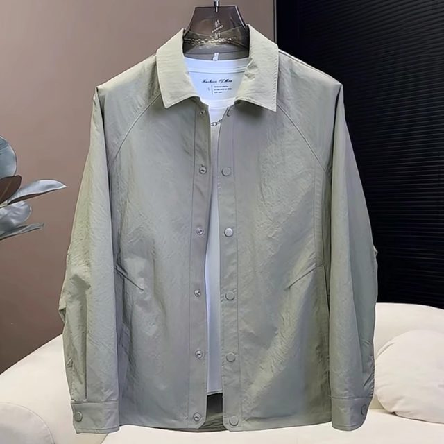 High-end long-sleeved shirt men's spring and autumn style 2025 new spring jacket jacket men's ...
