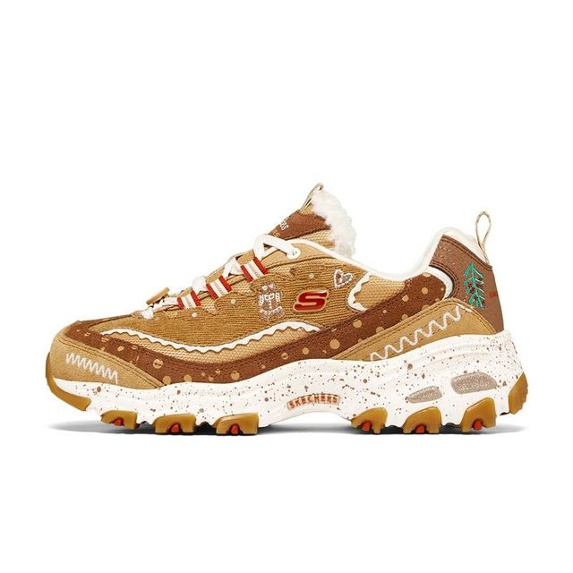 skechers Skechers winter women's retro Christmas gingerbread shoes lamb ...