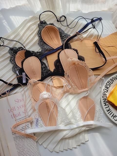 Ultra -thin sexy thin band laceless steel ring bras, comfortable and ...