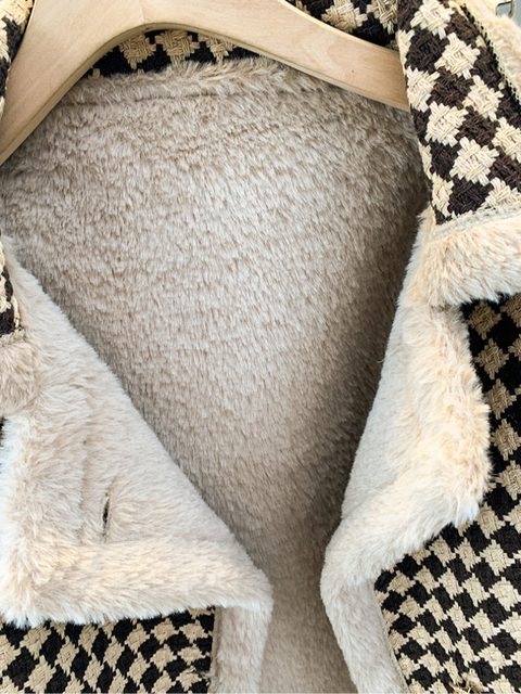 Houndstooth short woolen jacket for women in autumn and winter new ...