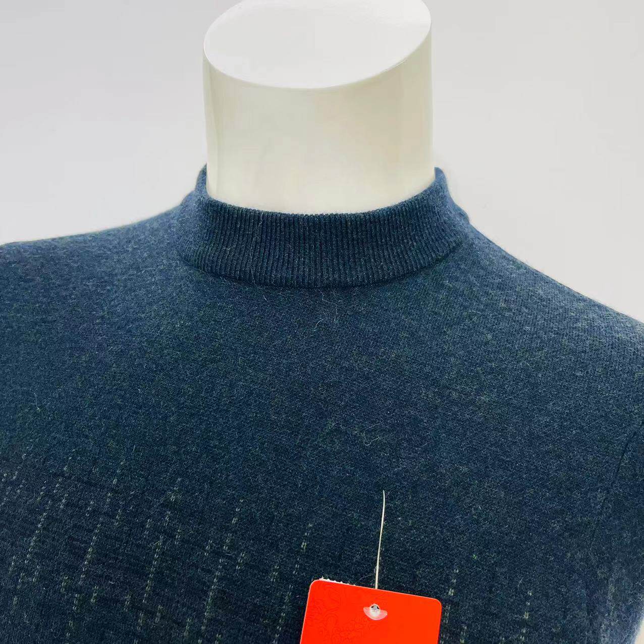 Shanghai Jintu 100% Pure Wool Sweater with Half-High Collar thickened ...
