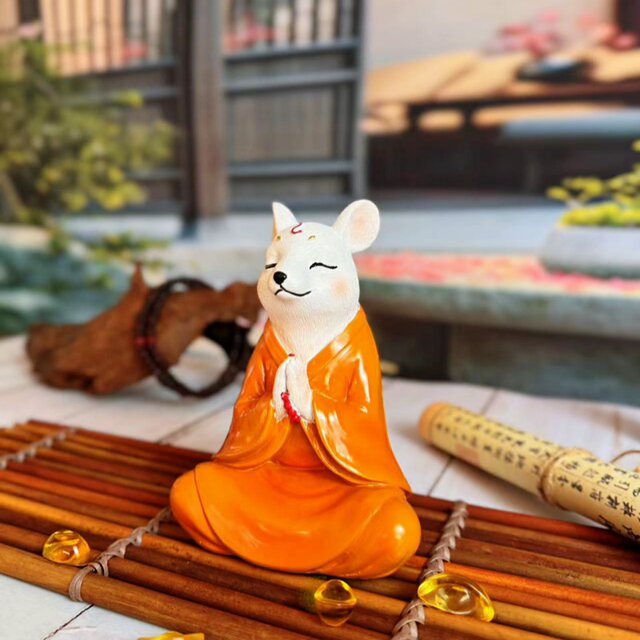 Hui Family Immortal Statue, Mouse Real Body Ornament, Zen-style Lucky ...