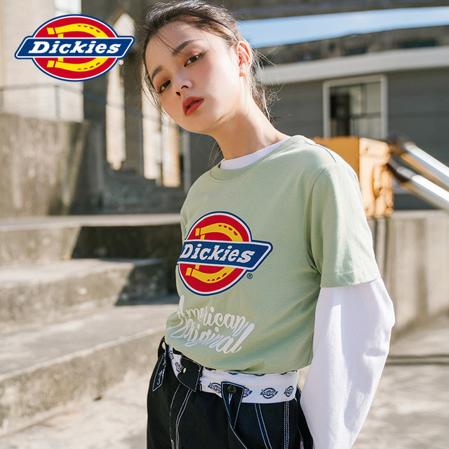 Dickies artistic font LOGO printed short-sleeved T-shirt for women ...