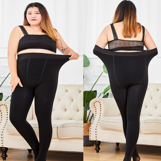 Northeast plus velvet thick fat mm leggings winter black warm pantyhose 700g foot cotton pants ...