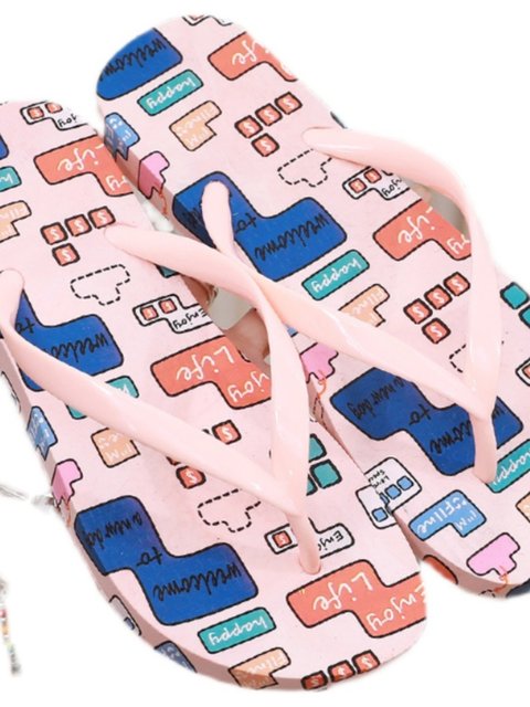 Human -character slippers Women's summer new net red couple defense ...