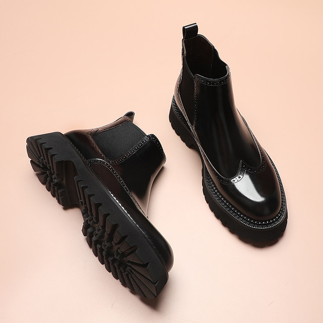 Men's short Chelsea boots, plus velvet, fashionable and versatile ...
