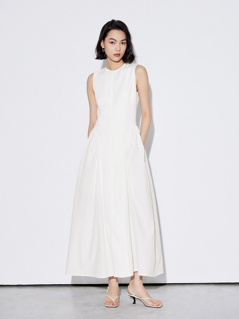 THORNSAURA Cleanfit pure design dress women's pleated waist slimming skirt