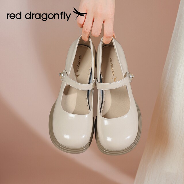 Red Dragonfly Little Fragrance Mary Zhen Shoes 2024 Autumn and Winter ...
