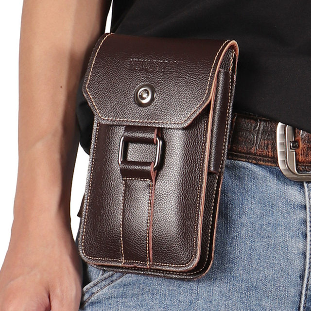 Small bag men's waistpack construction sites dry live leather case ...