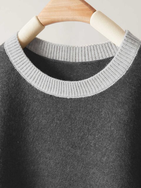 IHIMI high-end contrasting sweater for women 2025 spring new top ...